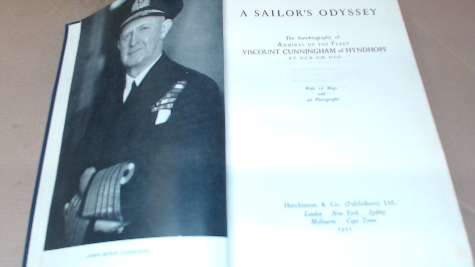 A Sailors Odyssey - The Autobiography of Admiral Of The Fleet Vis | eBay