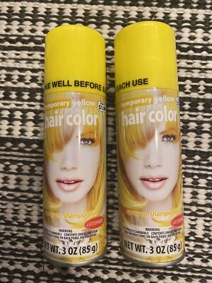 Goodmark Temporary YELLOW Hair Color - Spray On, Shampoo Out - 2 Pack ...