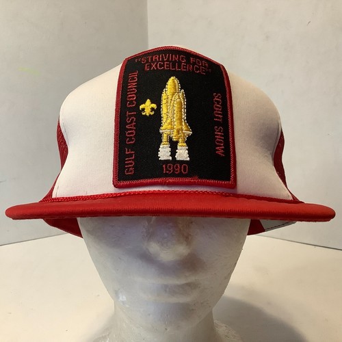 Vintage 1990 Striving For Excellence Gulf Coast Council Scout Show Hat ...
