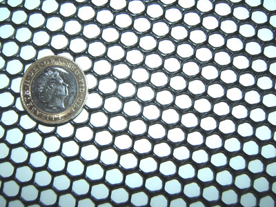BLACK 1m x 60cm SEMI-RIGID HDPE 7mm STRONG PLASTIC MESH SCREEN FISH ...