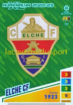 127 ESCUDO BADGE # ELCHE CF PANINI LIGA SANTANDER 2022 2023 ADRENALYN ...