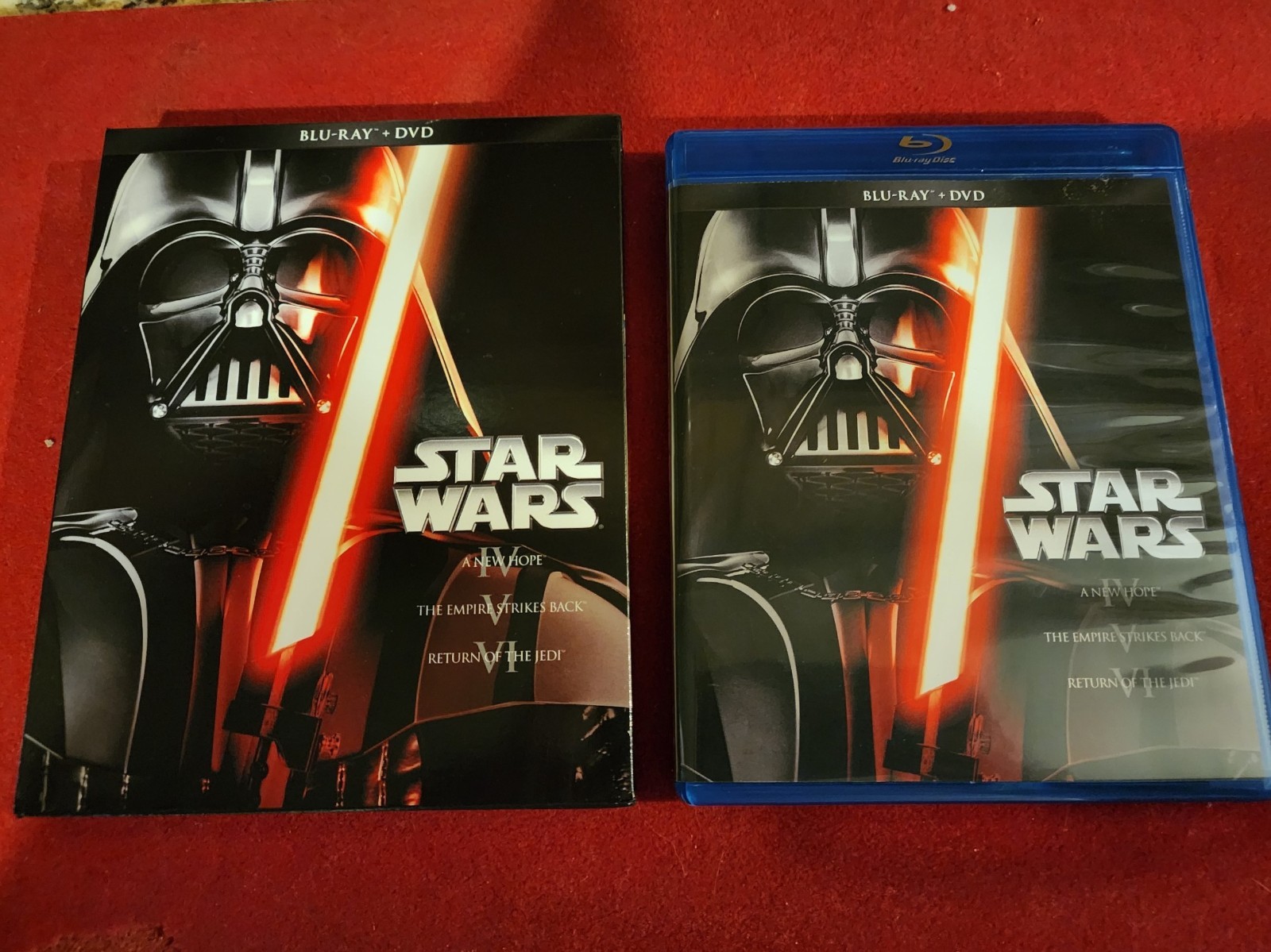 STAR WARS BLU RAY ORIGINAL TRILOGY IV V & VI 6-DISC BLU RAY & DVD SET ...