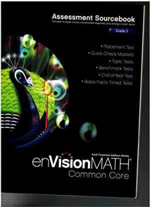 Envision Math Common Core Grade 5 - Paperback, by Scott Foresman - Very ...