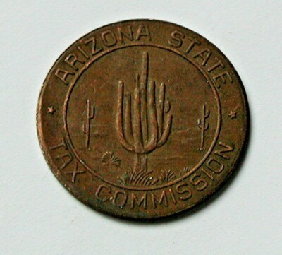 (1937-1954) ARIZONA Sales Tax Commission Token - 5 Mills $0.005 ...
