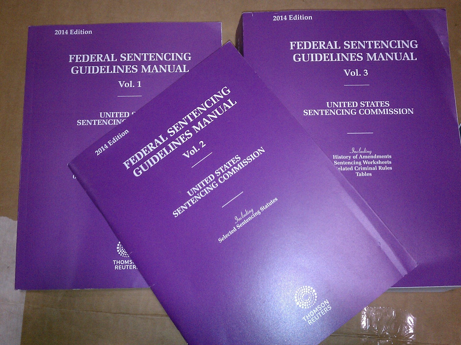 Federal Sentencing Guidelines Manual 2014 West Publishing 1,2,3 Volume ...