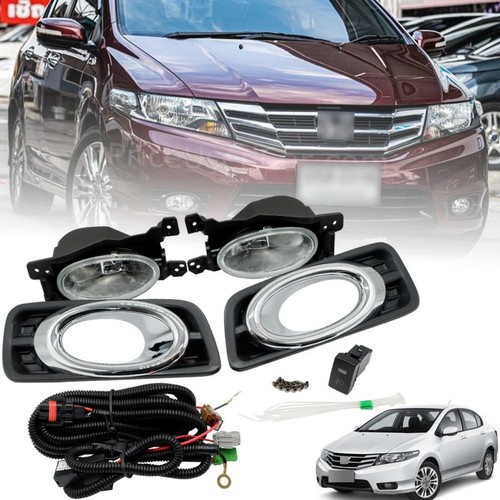 For Honda City Ballade 2012 Set Fog Lamp Spot Light Front Bumper Cover ...