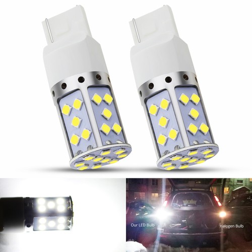 2Pcs 7440 T20 LED 35SMD White Turn Signal Light Car Reverse Lamp Bulb ...