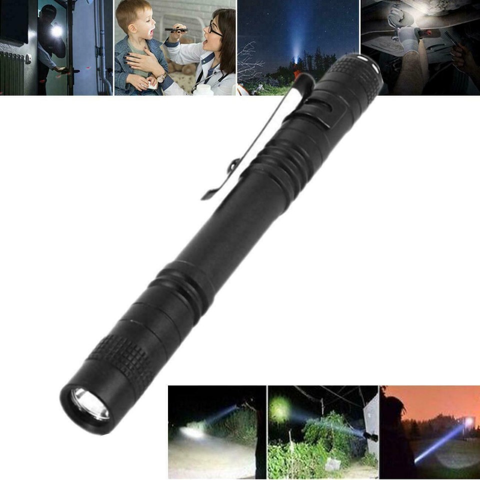 2x 1500000LM Mini Bright LED Torch Tiny Pen Light Tactical Flashlight ...