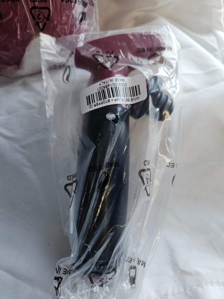 Tupperware Wine Pump Stopper Corkscrew Bottle Opener Set w/ Travel Case ...