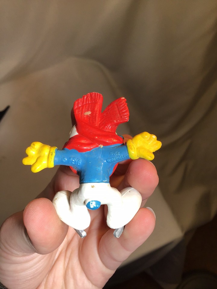 Smurfs 20121 Ice Skater Smurf Clumsy Skating Vintage Figure Bully W ...