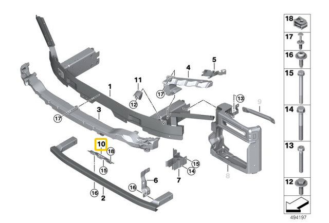 Genuine OEM Bumper Cover Bracket for BMW 51648494257 for sale online | eBay