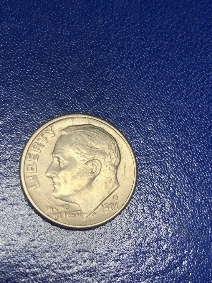 RARE 1981 D Roosevelt Dime Strike Error, Pressed In Surface | eBay