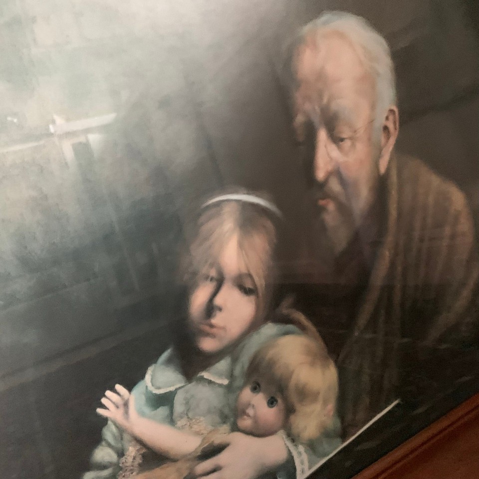 Joseph Dawley Art Print Solid Wood Frame 29 x 23" Grandfather With ...