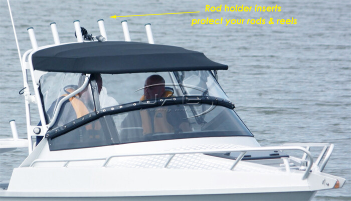 4 x 50mm NYLON ROD HOLDER INSERT PROTECTORS - Fishing Bait Board/Rocket ...