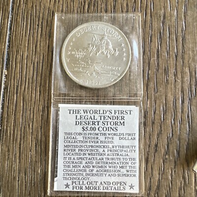 MINT 1991 DESERT STORM $5 COIN AH-64 APACHE ATTACK HELICOPTER | eBay