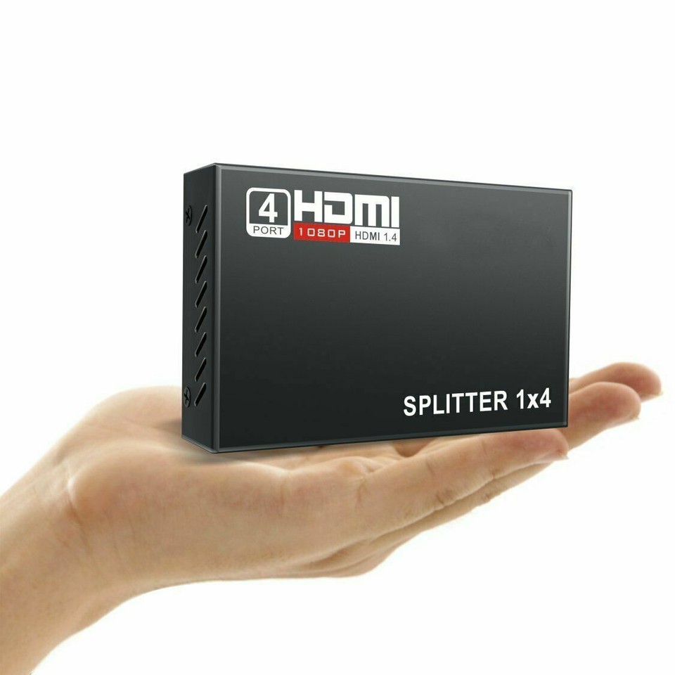 4 Port HDMI 4K Hub Multi Splitter & Amplifier For 3D HDTV 1080P 1X4 1 ...
