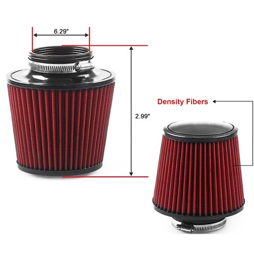 3" Universal Automotive Cold Air Intake Filter Induction Hose System ...