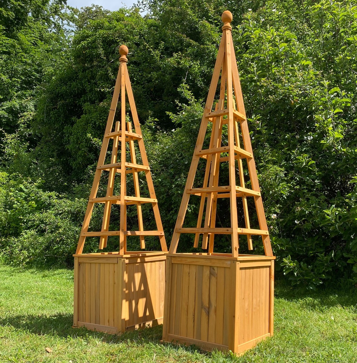 Wooden Planter Boxes Around Tree DIY Modern Raised Planter Box // How