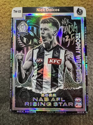 NICK DAICOS TROPHY WILD CARD NAB AFL RISING STAR SILVER TW-03 | eBay