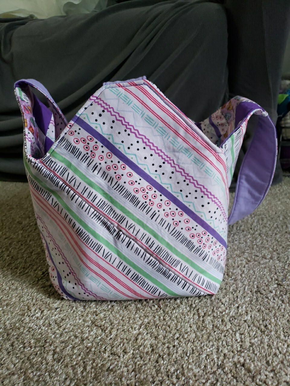 Lot Of 2 Handmade Multi Colored Quilted Bags | eBay