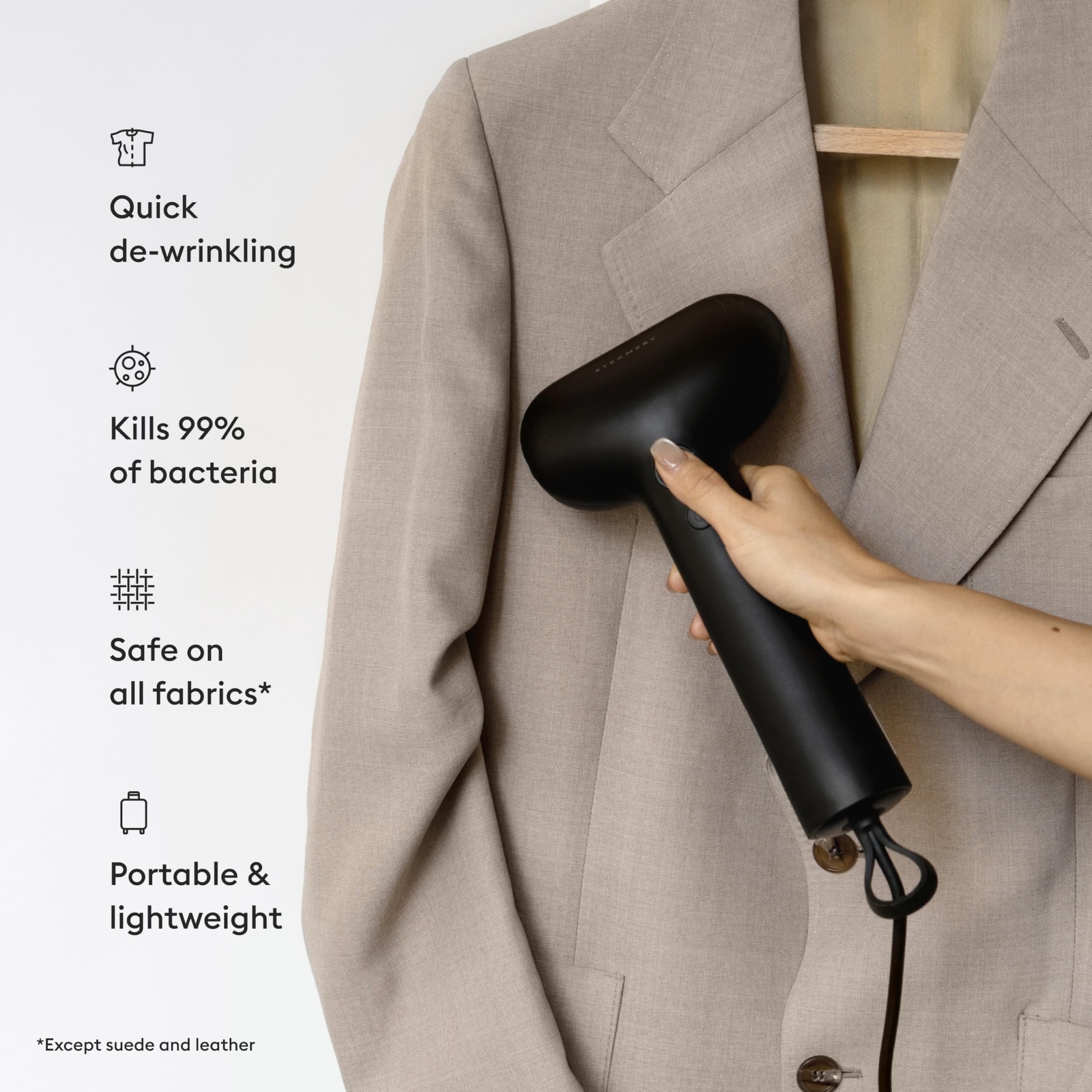 Steamery Handheld Clothes Steamer Cirrus X, 1200W, Steam Output 20g/min ...