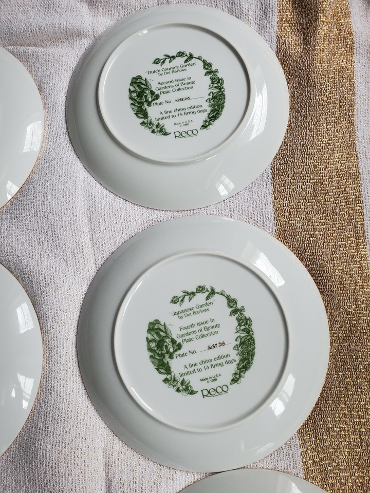 Recco 1988 Gardens Of Beauty Plate Collection 1st-7th issue numbered | eBay