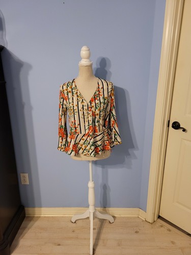 Zara Basic Collection Size Small BlousWomens Multicolored Wrap | eBay