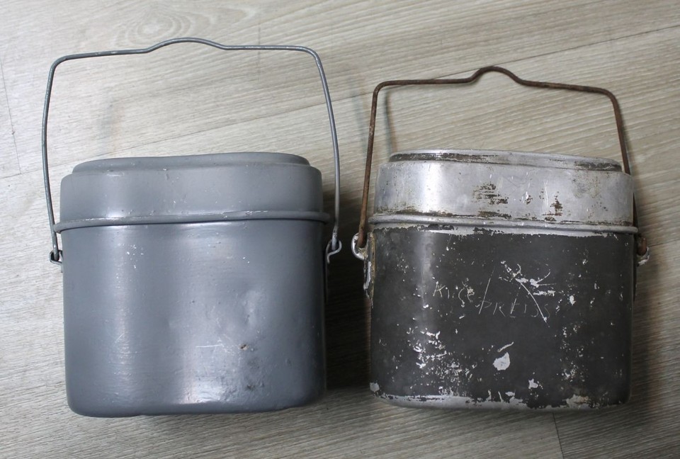 2X ORIG. WW2 GERMAN ARMY MESS KIT 1. MATCHING 44 & 2. HRE 38 VDN40 | eBay