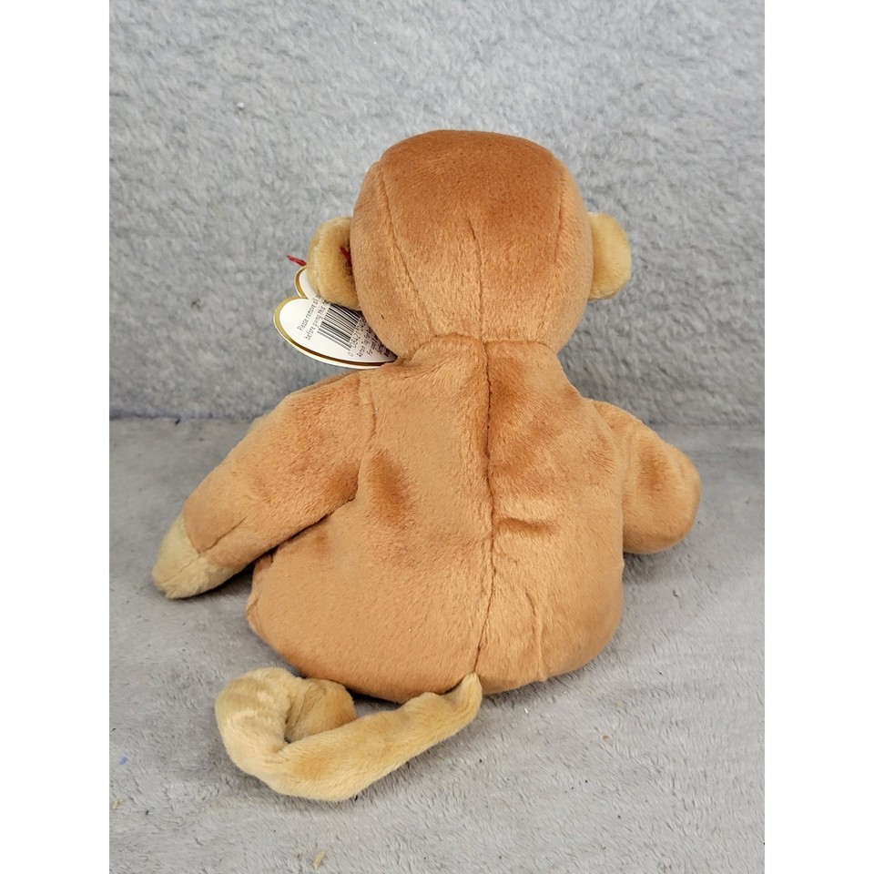 Ty Beanie Babies Bongo the Monkey Tan Brown Plush Stuffed Animal 1995 ...