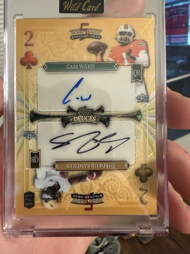 Cam Ward -shedeur Sanders Wild Card 5 Card Draw Stacked Deck Dual Auto ...
