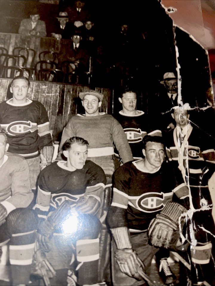 1937 NHL HOCKEY TYPE 1 PHOTO MONTREAL CANADIENS TOE BLAKE CECIL HART ...