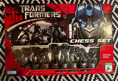 Transformers 32 Piece Chess Set Parker Brothers DreamWorks Hasbro 2007 ...