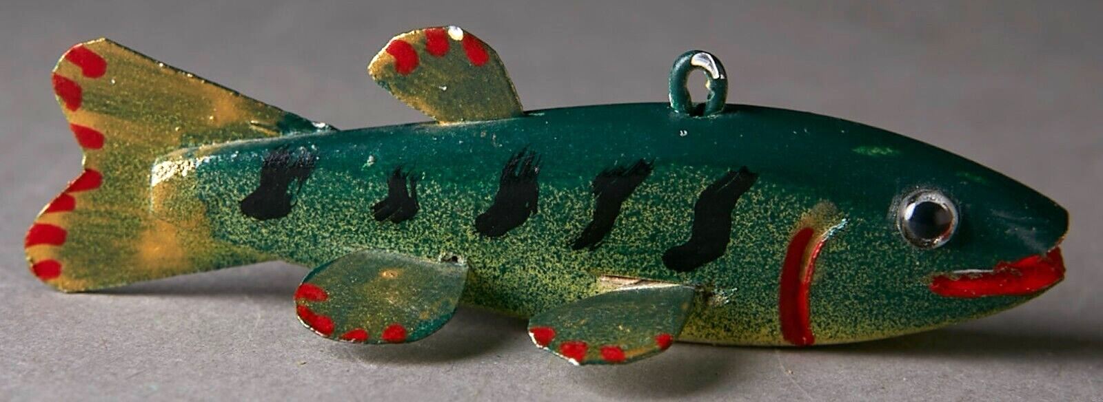 VINTAGE MINNESOTA ~ PERCH ICE FISH SPEARING DECOY~ FOLK ART FISHING ...