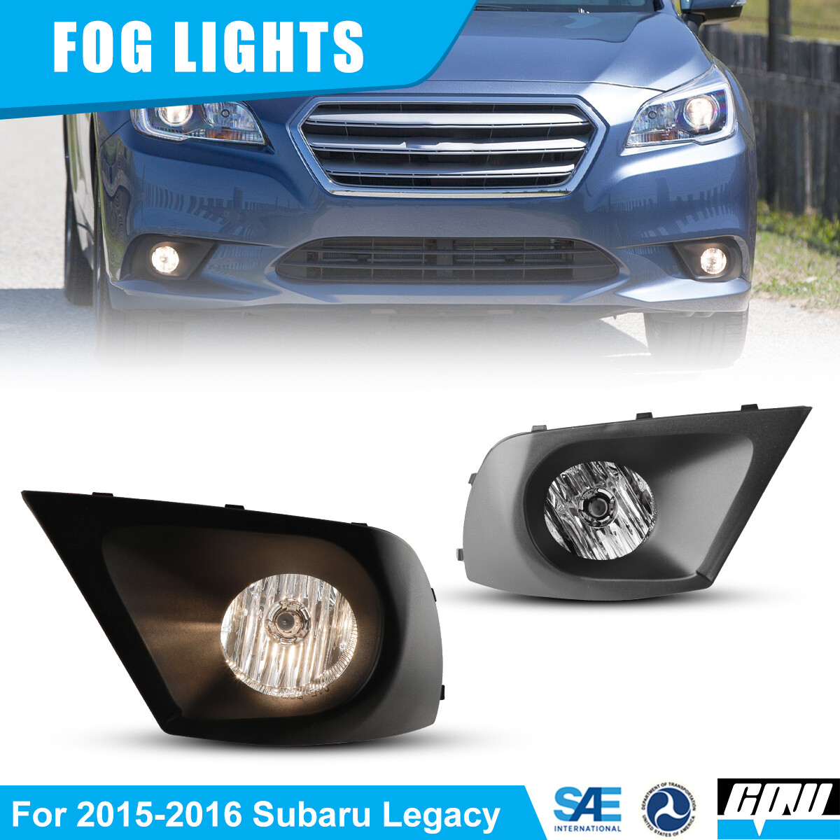 For 2015-2017 Subaru Legacy Fog Lights Driving Bumper Lamps w/Bulbs ...