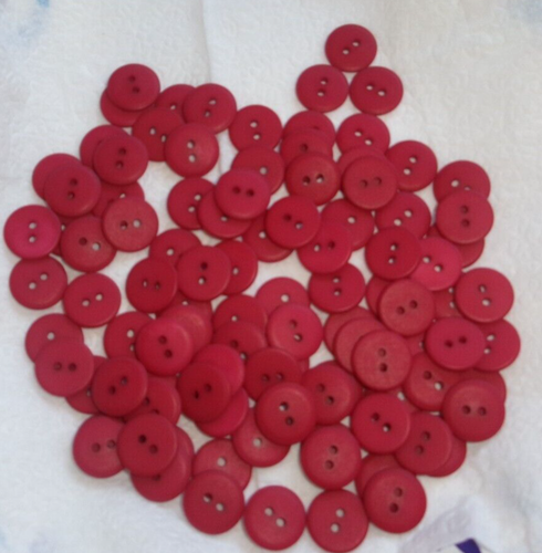 LOT OF 100 MAROON 2 HOLE 9/16th INCH BUTTONS, NEW | eBay