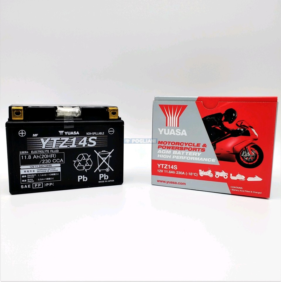 Motorcycle Battery 12v/11.8ah YUASA ytz14s for BMW /Yamaha /Kawasaki ...