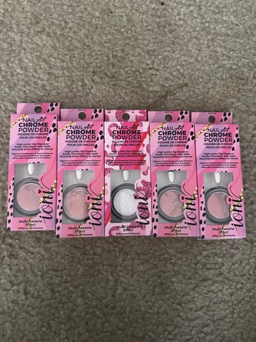 NEW ioni Nail Art Chrome Powder Lot of 5 | eBay