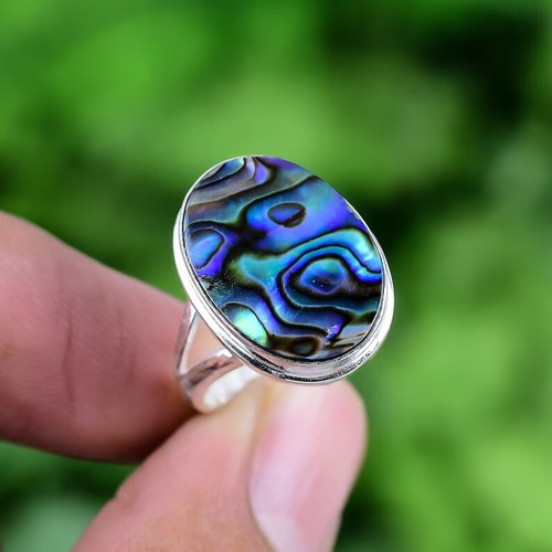 Abalone Shell Ring 925 Sterling Silver Ring Abalone Shell Genuine ...