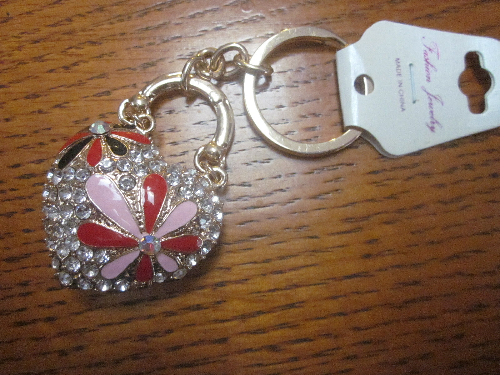 FASHION JEWELRY GOLD TONE W/RHINESTONE CRYSTALS HEART SHAPE POCKETBOOK ...