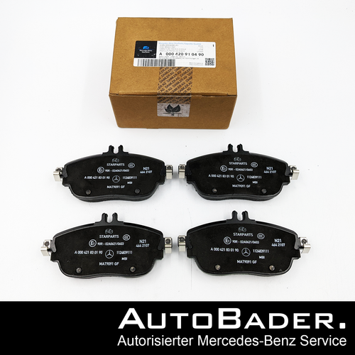 Original Mercedes Bremsbeläge Bremsklötze VORNE A-/B-/CLA/GLA-Klasse ...