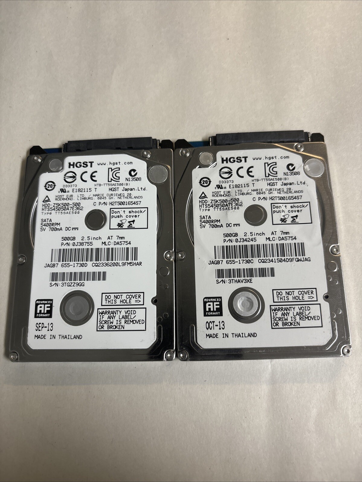 Lot 2 HGST 500GB Z5K500-500 2.5" SATA Hard Drive Laptop HDD @HDD3 | eBay