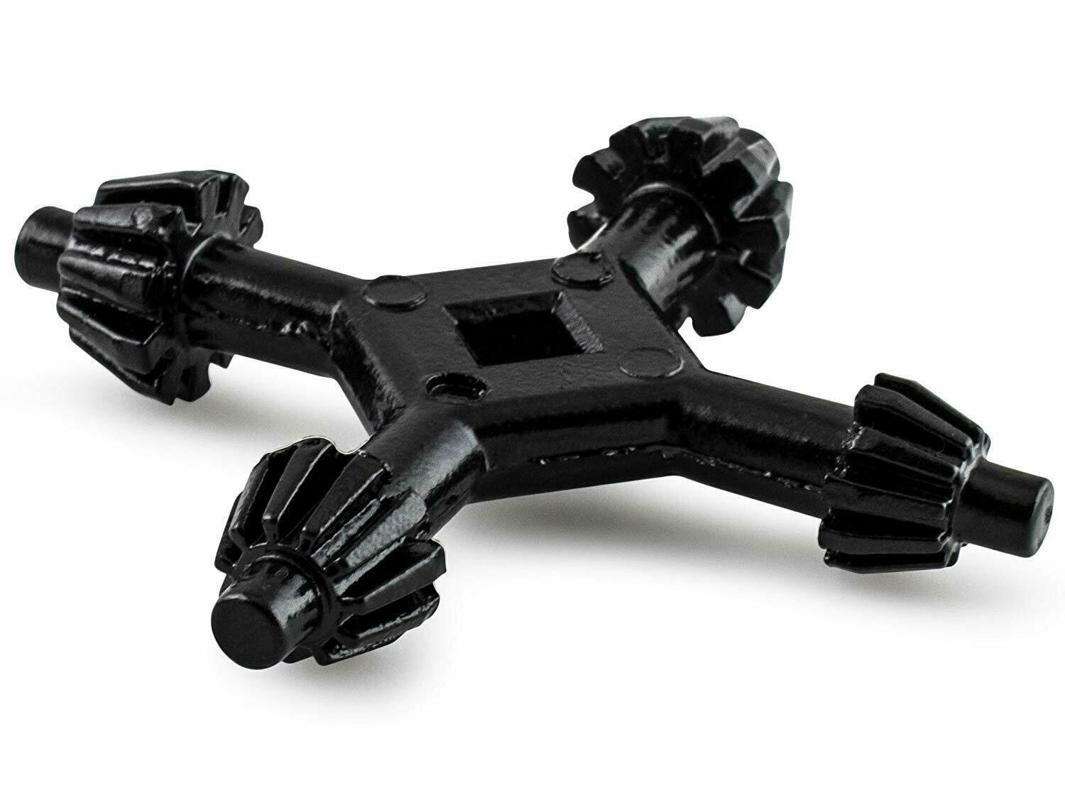 4 Way Drill Press Chuck Key Size 3/8" 1/2" Chucks Universal Combination ...