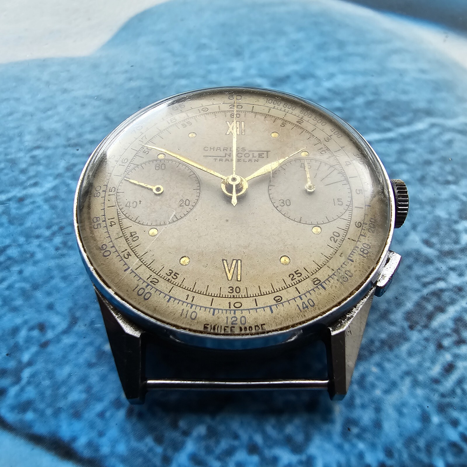 Vintage Charles Nicolet Tramelan Chronograph Men's Watch Landeron 39 | eBay