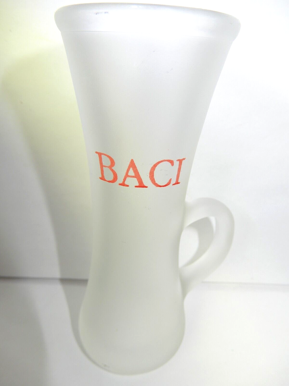 BACI Shot Glass With Handle FROSTED FINISH Tall ALCOHOL Vintage BARWARE ...