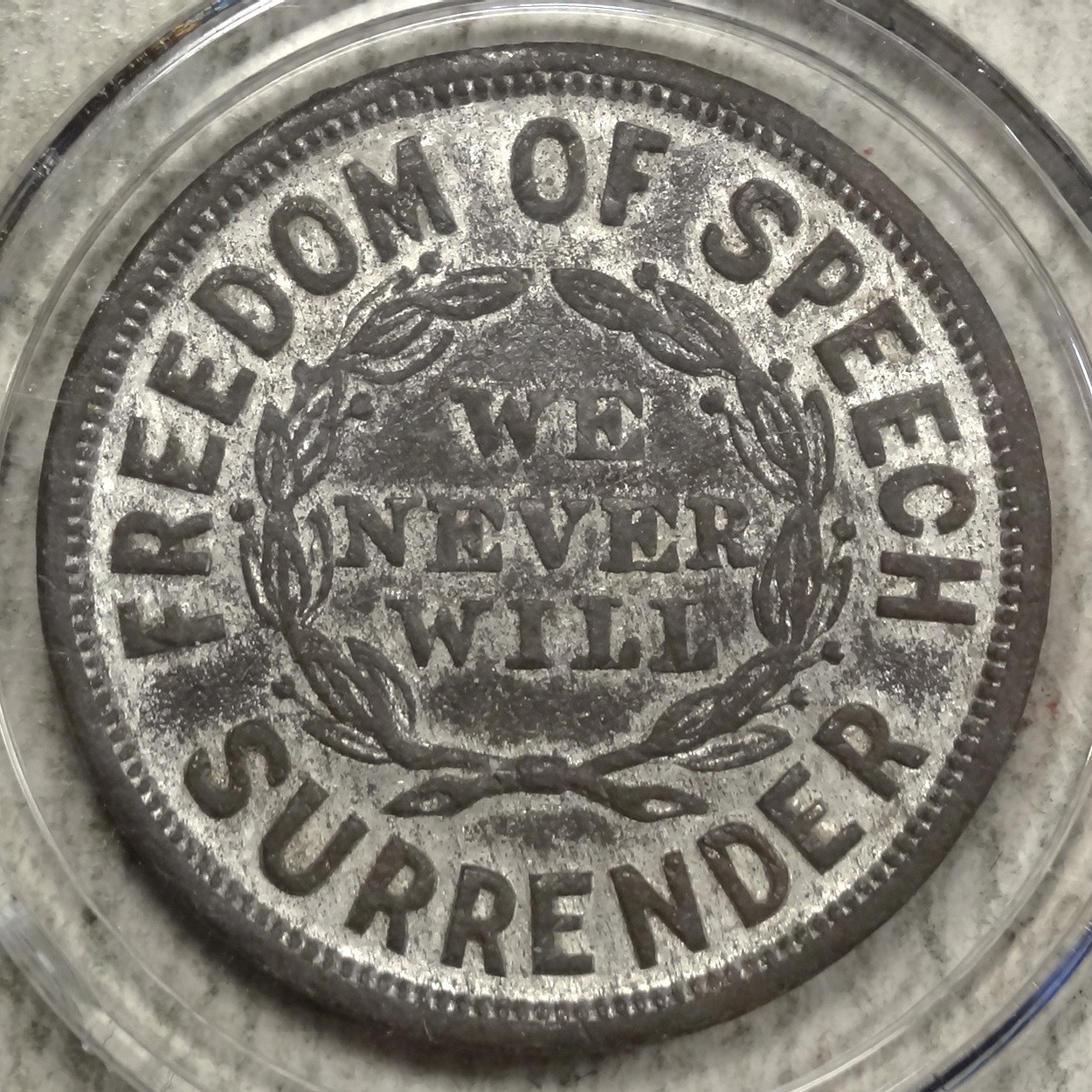 1859 Anti-Slavery Token, Massachusetts for Justice, Free Speech, D-SL ...