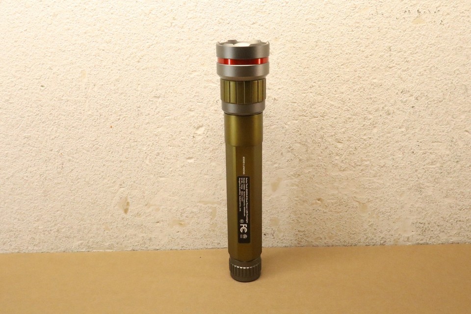 Swiss Tech LED Flashlight, 6500 Lumen, Rechargeable, Dual Power AA USB ...