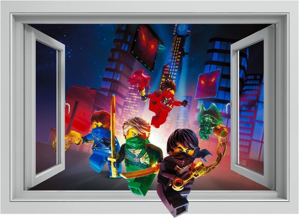 Lego Ninjago Window - Wall Printed Vinyl Sticker Decal Childrens ...