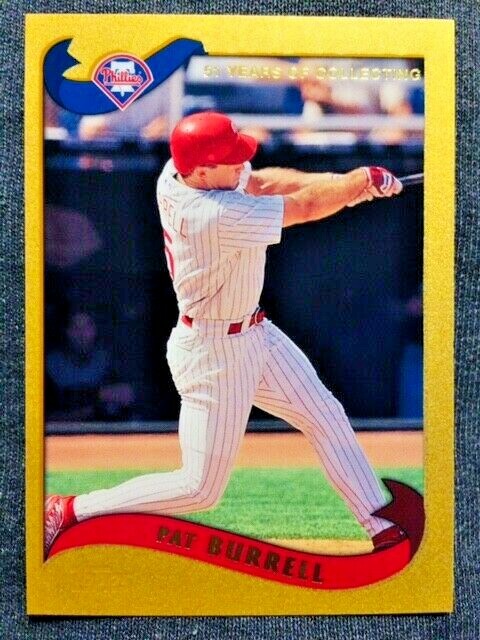 2002 Topps #545 Pat Burrell Gold Parallel Card /2002 Rare | eBay