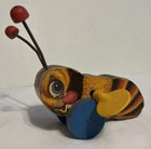 Fisher Price BUZZY 325 Vintage Yellow & Black Bee Wooden Toy WORKS | eBay