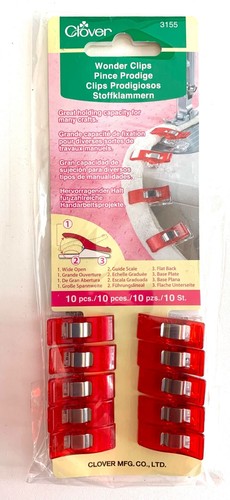 Handy Clover 10 Regular Wonder Clips Red 3155CV | eBay